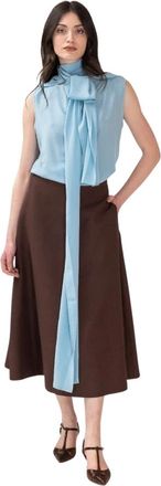 P.A.R.O.S.H. P.a.r.o.s.h., Femme, Jupes, Brun, Taille: 40 FR Raisa26 Midi Skirt