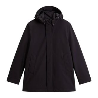 Woolrich Manteau Soft Shell Barrow Mac - Homme - Vestes - Noir - Taille: S