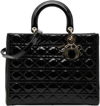 Dior Sac &agrave; main Lady Dior doccasion - Femme - Pre-owned - Noir - Taille: ONE Size