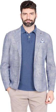 Bob Homme, Vestes, Bleu, Taille: L Giubbotto monopetto