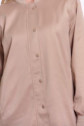 Rino&Pelle Langjacke PINA lang, mit seidigem Glanz und Knopfleiste