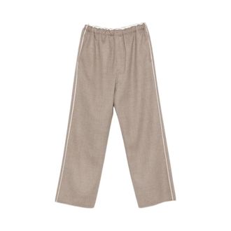 Carven Femme, Pantalons, Beige, Taille: 34 FR Pantalon large