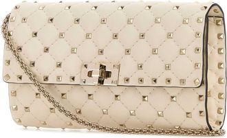 Valentino Garavani Rockstud Shoulder Bag - Beige