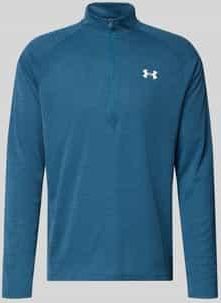 Under Armour Sweatshirt mit kurzem Rei&szlig;verschluss und Logo-Print