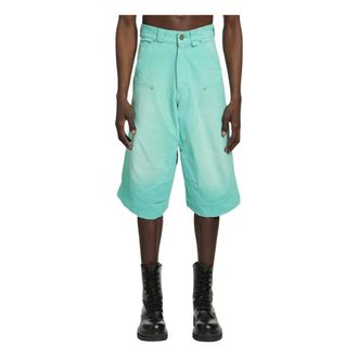 Willy Chavarria Shorts Stockton &agrave; double genou - Homme - Shorts - Vert - Taille: W30
