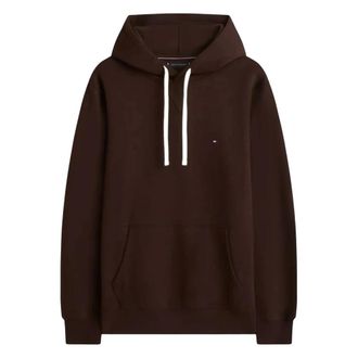 Tommy Hilfiger Klassischer Hoodie aus geb&uuml;rstetem Fleece - - Sweatshirts & Hoodies - Herren - Braun - L