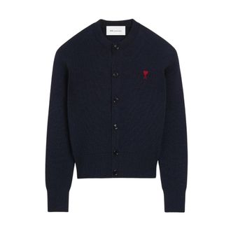 Ami ADC Cardigan - - Knitwear - Damen - Blau - 2XS