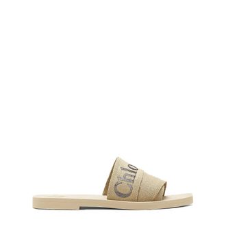 Chlo&eacute; Sandalen - Woody Slides With Wide Soft Strap - Gr. 35 (EU) - in Beige - f&uuml;r Damen