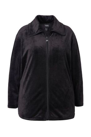 Ulla Popken Sweatjacke Homewear-Jacke Nicki Stehkragen kuschelweich