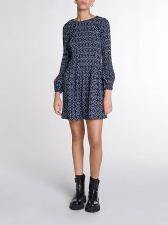 Maje Kurzes Kleid Mit Clover-print - Imprime Clover Noir - Gr&ouml;&szlig;e 38 - Maje