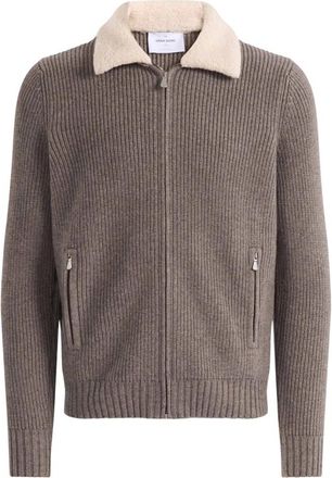 Gran Sasso Durchgehender Rei&szlig;verschluss mit Kunstlammfellkragen - - Jackets - Herren - Braun - M