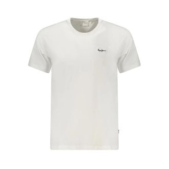 Pepe Jeans London Wei&szlig;es Baumwoll Herren T-Shirt - - Tops - Herren - Wei&szlig; - XL