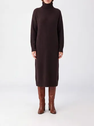 Max Mara Robe midi &agrave; col roul&eacute; en tricot de laine et cachemire
