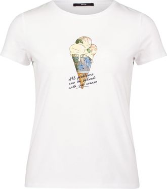 Zero Damen Shirt mit Eismotiv 42, Patch WhiteBlue