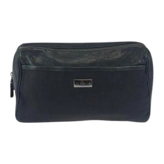 Gucci Pre-owned Guccissima Leder Canvas Clutch Bag - - Pre-owned - Herren - Schwarzk - ONE SIZE