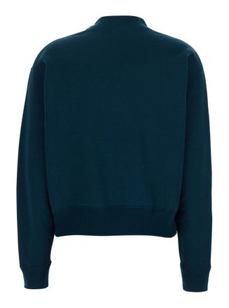 Chlo&eacute; Womens Crewneck Sweatshirt Blue Cotton Top