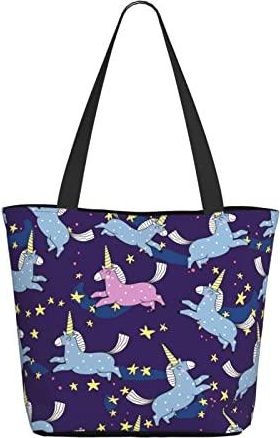 AOOEDM Sac &agrave; provisions Licornes pour femme 33 x 28 x 19 cm. Le cadeau parfait pour la Saint-Valentin. Cest de la Saint-Valentin pour maman, fille, &eacute;pouse, e