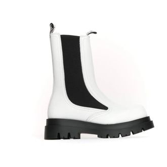Cult Hohe Chelsea Wedge Boots - - Shoes - Damen - Wei&szlig; - 40 EU