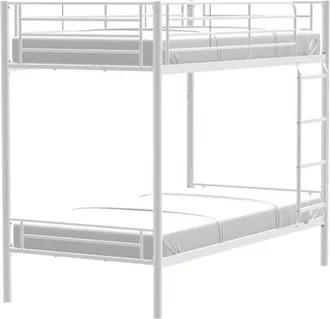 Les Tendances Les Tendances - Lits superposes separables en metal - Blanc - Sommiers inclus - 2 x 90 x 190 cm - abby