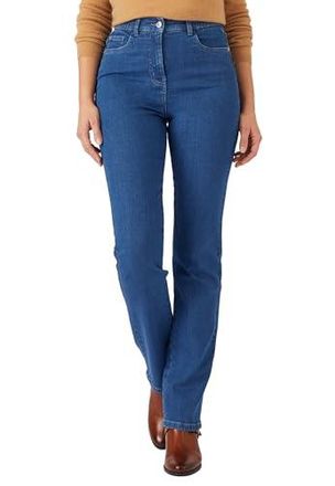 Damart Jean 5 Poches 3 Statures Femme Bleu Imprim&eacute; Taille 48