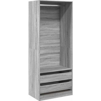 vidaXL Vidaxl - Kleiderschrank Grau Sonoma 80x50x200 cm Holzwerkstoff