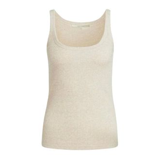 YaYa Yaya - D&eacute;bardeur en coton- effet tricot&eacute; - Femme - Tops - Gris - Taille: 34 FR