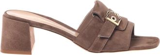 Baldinini Femme, Chaussures, Brun, Taille: 34 1/2 EU Suede Mule