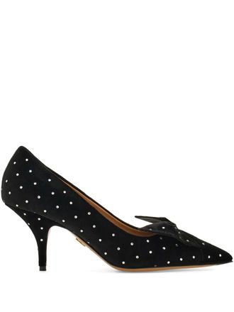 Ferragamo escarpins à détail de noeud 70 mm - Noir