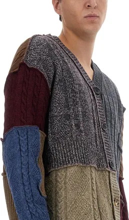 Dolce & Gabbana Patchwork Wool Blend Cardigan - Multicolor