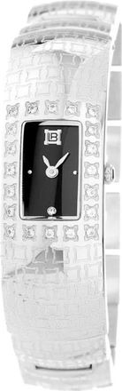 Laura Biagiotti Femme, Accessoires, Gris, Taille: ONE Size Montre Bracelet en Acier Inoxydable avec Finition Tonale