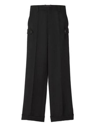 Lanvin pantalon &agrave; d&eacute;tails de boutons - Noir