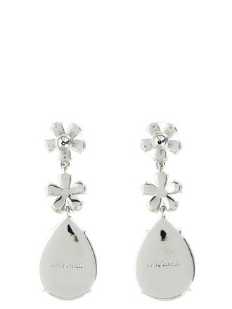 Self Portrait Womens Silver Brass Earrings