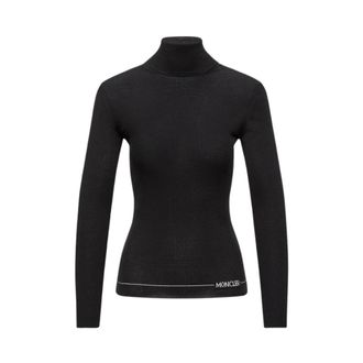 Moncler Woll Rollkragenpullover - - Knitwear - Damen - Schwarzk - L