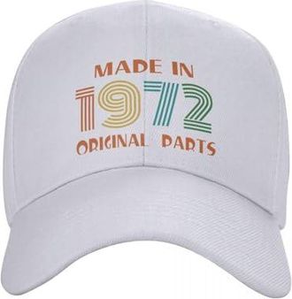 Generic Casquette de baseball personnalis&eacute;e r&eacute;tro fabriqu&eacute;e en 1972 pi&egrave;ces originales casquette de baseball protection solaire hommes femmes 50e anniversaire 