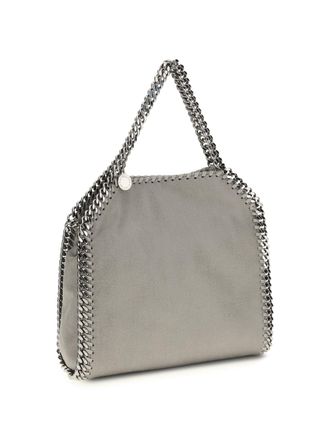 Stella McCartney Womens Falabella Mini Handbag Light Grey Polyester Handbags Hand Bags