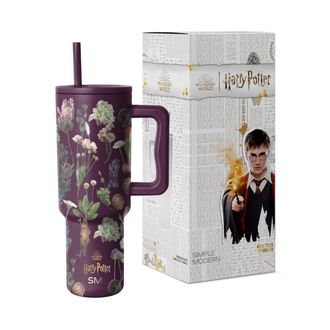 Simple Modern Harry Potter Becher mit Henkel und Strohhalmdeckel | Isolierte, wiederverwendbare Edelstahl-Trinkflasche, Reisebecher | Trek Kollektion | 1180 ml | He