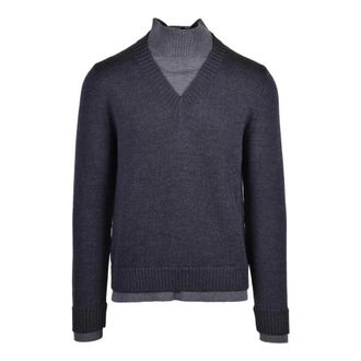 Alpha Studio Lupetto Rollkragenpullover - - Knitwear - Herren - Blau - L