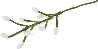 Én Gry & Sif künstliche Filzzweige, Flexibler Zweig, Stängel, Stengel, Blattzweige, Dekozweige aus Filz, künstliche Pflanze, Handmade, Fairtrade (Zweig m. weißen G