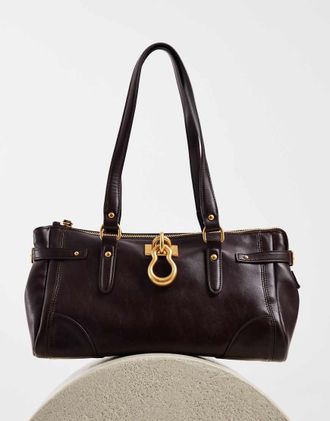 JW PEI Yvette Schultertasche in Dunkelbraun