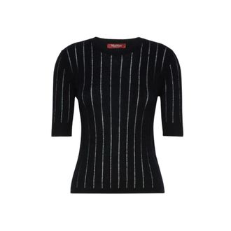 Max Mara Pullover mit Rundhalsausschnitt - - Knitwear - Damen - Blau - L