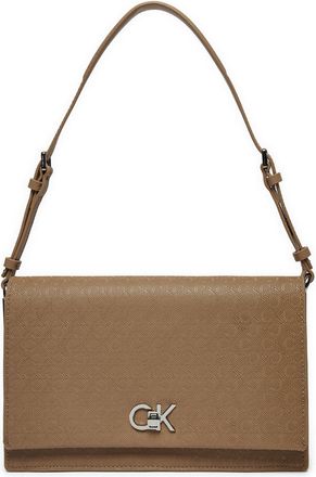 Calvin Klein Handtasche Calvin Klein Ck Elongated Shoulder Bag_Mono K60K613139 Beige