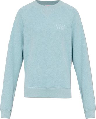 Kenzo Femme, Sweatshirts et sweats &agrave; capuche, Bleu, Taille: 38 FR SweaT-shirt avec logo brod&eacute;