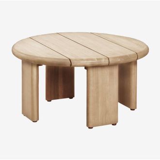 Sklum Runder Beistelltisch (Ø70 cm) aus Famara-Akazienholz Helles Akazienbraun