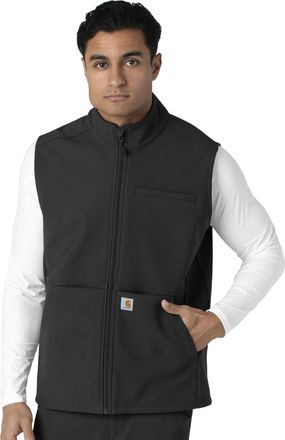 Carhartt Work in Progress Herrenweste aus gebondetem Fleece, Schwarz, L