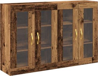 vidaXL Cabinets muraux 2 pcs Bois Ancien 69,5 x 34 x 90 cm vidaXL