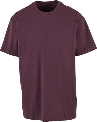 Build Your Brand Herren T-Shirt Heavy Oversize Tee, Basic T-Shirt für Männer, Oversized Fit, Baumwolle, 3XL, plumpurple