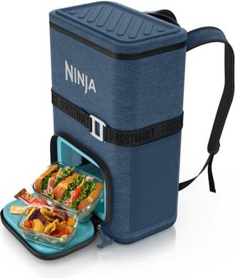 Ninja FrostVault Go Outdoor Flexibler 17-Liter-K&uuml;hlrucksack mit kalter Trockenzone f&uuml;r 24 Dosen, Marineblau FF124EUUKNV
