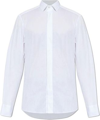 Etro Homme, Chemises, Blanc, Taille: XL Paisley Cotton Jacquard Shirt