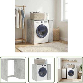 vidaXL vidaXL Armoire machine &agrave; laver - Armoire pour machine &agrave; laver avec porte B&eacute;ton 87 x 60 x 89 cm