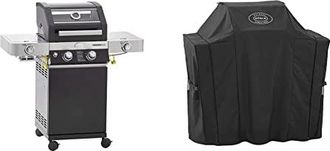 Rösle Rösle 25533 Gasgrill BBQ-Station VIDERO G2-S Schwarz, Grill mit 2 Edelstahlbrennern & Abdeckhaube BBQ-Station VIDERO G2/G2-S, Hochwertige Schützhülle 